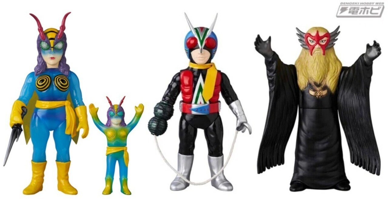 Toei Retro Soft Vinyl Collection introduces new color model of "Kamen ...